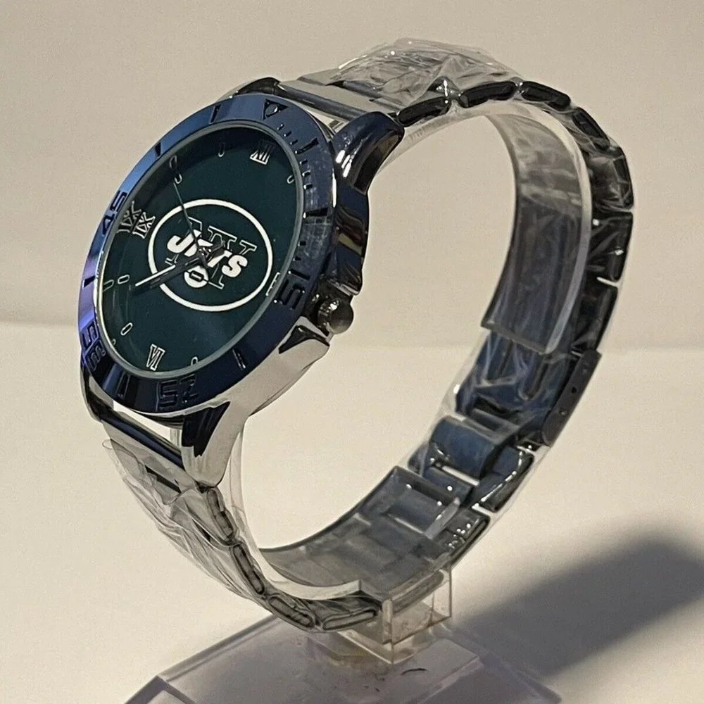 NFL | Accessories | New York Jets Nfl Logo Stainlesssteel Analog Mens ...